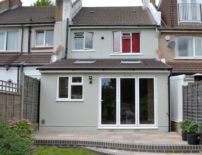 Rear extension with bi fold doors and Velux windows. - BuildOn ...